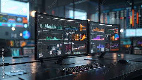 An Illustration Of Business Process Automation Concept Showcasing Graphs For Distribution