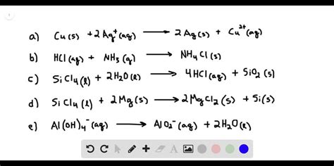 ⏩solved Specify Which Of The Following Are Oxidation Reduction… Numerade