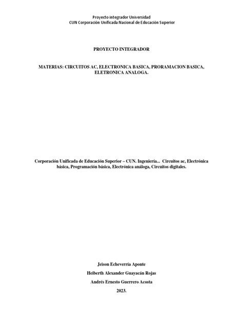 Proyecto Integrador 2 Pdf Pdf Temperatura Medición