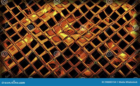 Waves With Grid Or Cubes Design Black 3d Cubes Move In Waves With