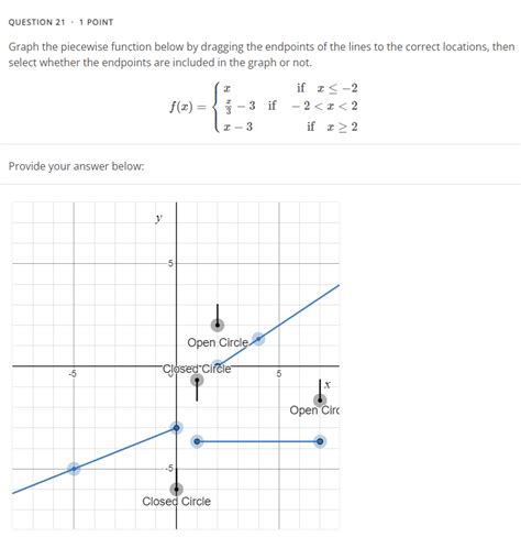 Solved Graph The Piecewise Function Below By Dragging The