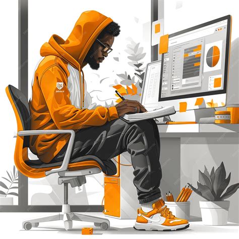 Ux Designer Bioinformatics Specialist In A Minimal Drawing Premium Ai
