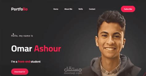 html and css website مستقل
