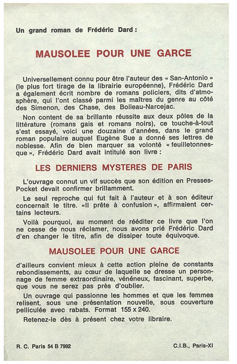 Publicit Mausol E Pour Une Garce De Dard Et D Autres