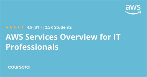 Aws Services Overview For It Professionals Coursera