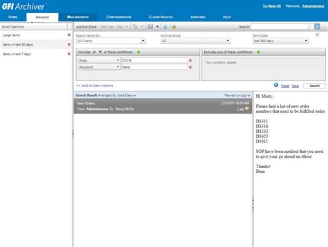 Features Gfi Archiver