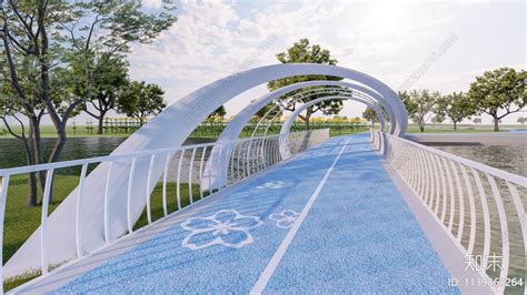 现代异形曲线桥梁su模型下载【id1139868264】知末su模型网