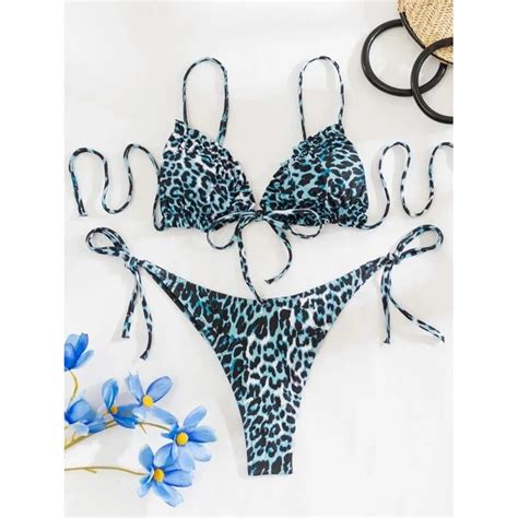 Leopard Micro Bikini Brazilian High‑leg Swimwear Sunnybikinis