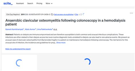 Anaerobic Clavicular Osteomyelitis Following Colonoscopy In A