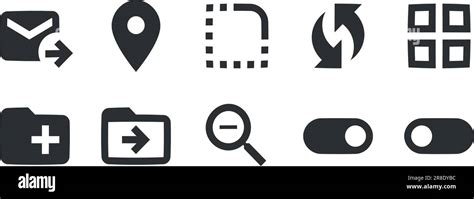 Set Of 10 Icons Actions Modern Thin Line Icons Outline Isolated Signs For Mobile And Web