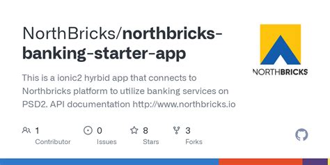 Github Northbricksnorthbricks Banking Starter App This Is A Ionic2 Hyrbid App That Connects