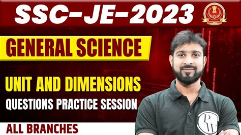 General Science Unit And Dimensions Questions Practice Session Ssc Je Series Youtube