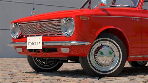 3d Toyota Corolla E10 1966 2 Door Sedan Red Rigged For Maya