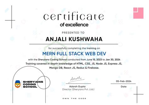 Anjali Kushwaha On Linkedin Sheryianscodingschool Mernstackdeveloper