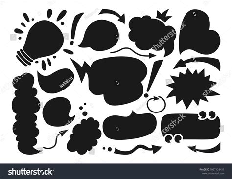 Speech Bubbles Blank Empty Flat Cartoon Stock Vector Royalty Free 1957128451 Shutterstock