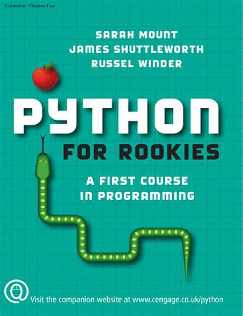 pdf python for rookies a first course in programming