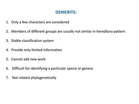 Artificial System Of Classification Ppt