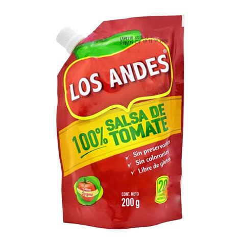 Salsa Tomate Andes 200gr Sachet Distribuidora Riofrio