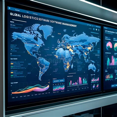 Global Logistics Software Dashboard Management Interface Tracking Maps Data Visualizations