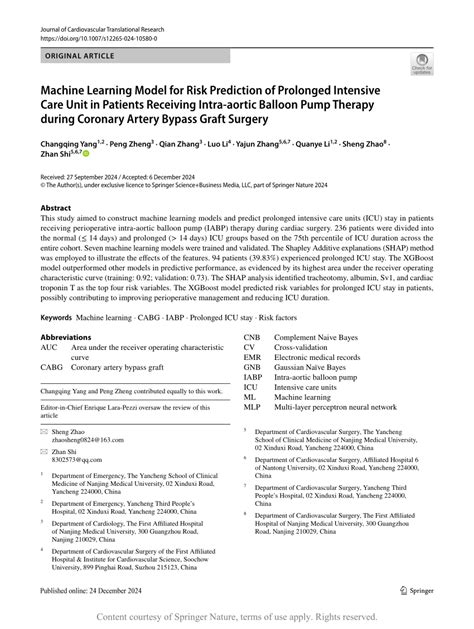 Machine Learning Model For Risk Prediction Of Prolonged Intensive Care Unit In Patients