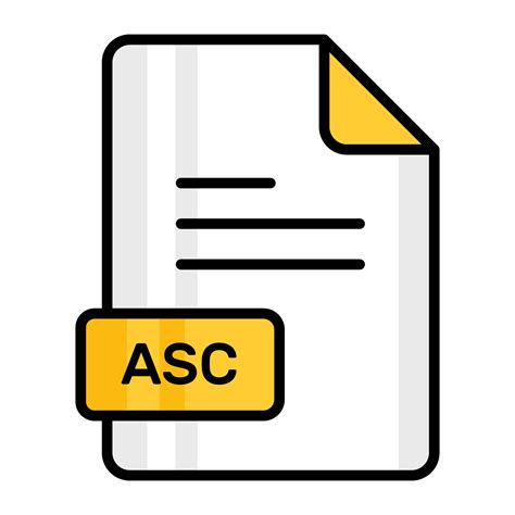 An Amazing Vector Icon Of Asc File Editable Design 19942452 Vector Art At Vecteezy