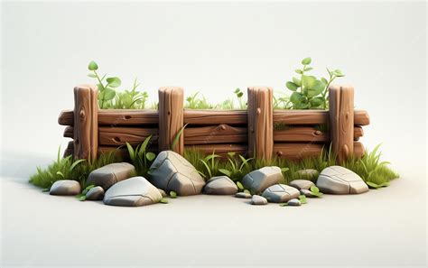 Premium Ai Image 3d Animation Of Ground Surrounded By A Fence Generative By Ai