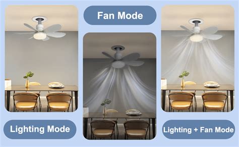 Amazon Com We Charger Socket Fan Light IN Light Bulb Fan With Remote Dimmable Screw In