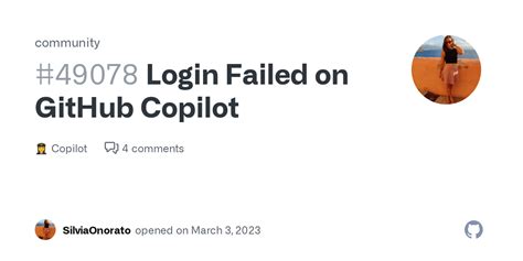 Login Failed On GitHub Copilot Community Discussion GitHub