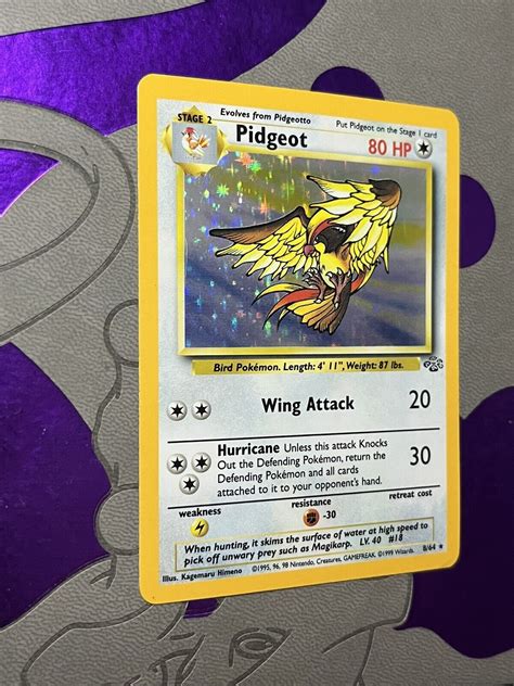 Mavin Pokémon Tcg Pidgeot Jungle 864 Holo Unlimited Holo Rare