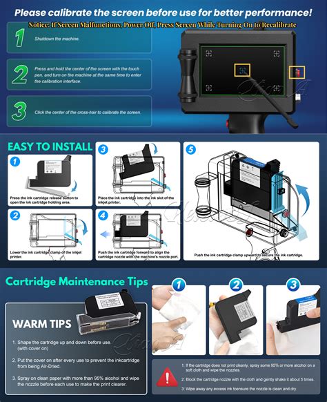 Handheld Inkjet Printer Portable Inkjet Date Printer 127mm Replaceable
