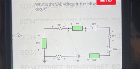 Solved What Is The VAB Voltage In The Follow Circuit Chegg Com