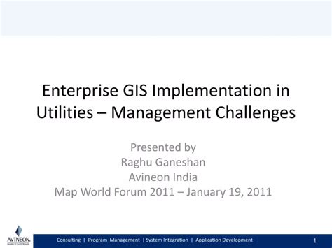 Ppt Enterprise Gis Implementation In Utilities Management Challenges Powerpoint Presentation
