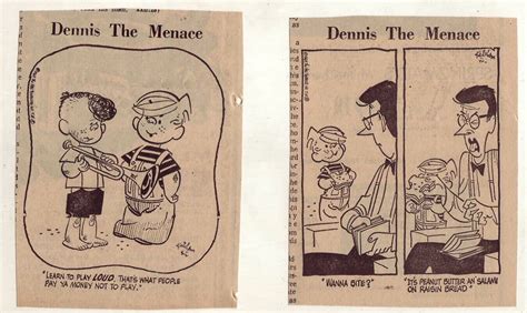 Dennis The Menace By Hank Ketcham 22 Daily Comic Strip Panels From