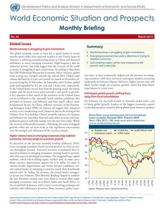 World Economic Situation And Prospects Monthly Briefing No 64 Pdf