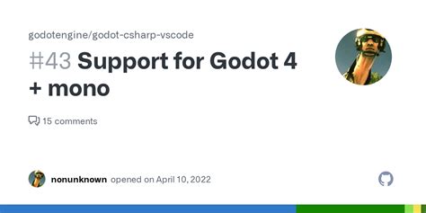 Support For Godot 4 Mono · Issue 43 · Godotenginegodot Csharp Vscode · Github