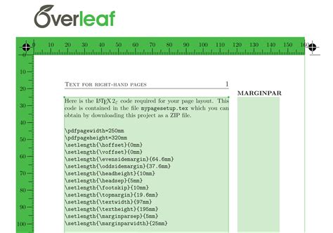 Taming Latexs Page Layout A Visual Template And Toolset For Book Authors Overleaf Online