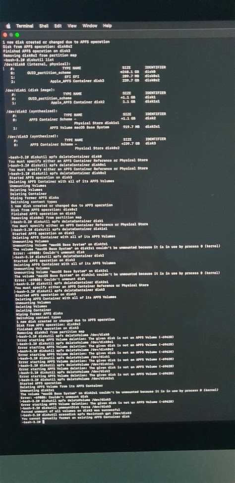 Terminal Cannot Erase Internal SSD You Cannot Manually Format An Existing APFS Container Disk