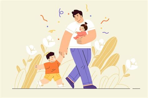 Free Vector Flat Dia Del Padre Illustration