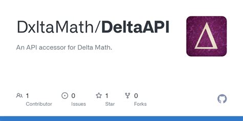 Github Dxltamath Deltaapi An Api Accessor For Delta Math