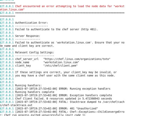 Bootstrapping Unable To Bootstrap A Node From Chef Workstation