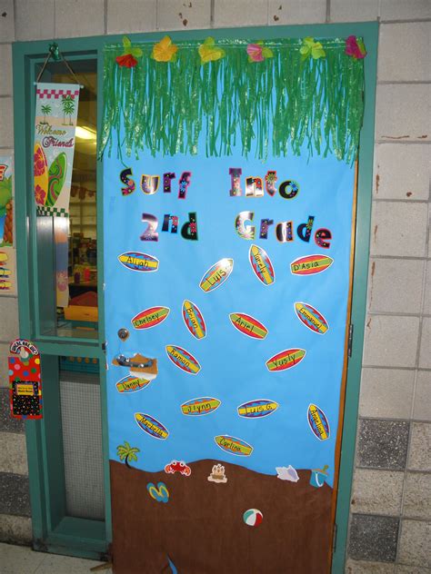Beach Themed Classroom Door
