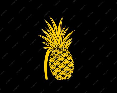 Premium Vector Yellow Pineapple Grenade
