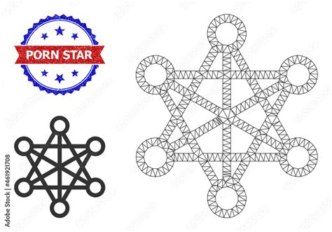 Mesh Star Network Frame Illustration And Bicolor Textured Porn Star Watermark Polygonal