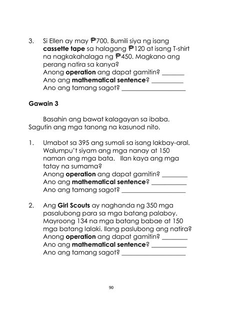 Math Grade 2 Tagalog Palawan BlogOn Pahina 99 Online Na PDF
