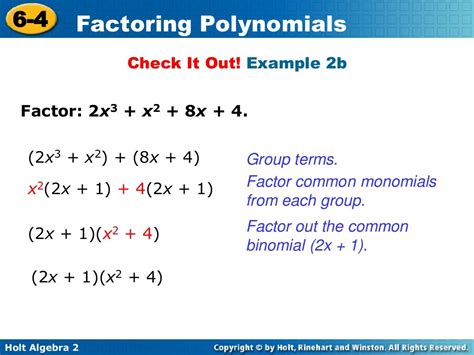 3 2 Factoring Polynomials