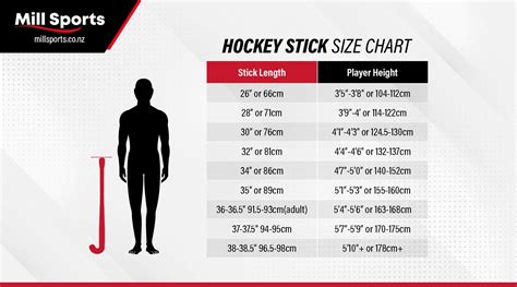 Hockey Stick Size Guide Mill Sports Nz — Millsports