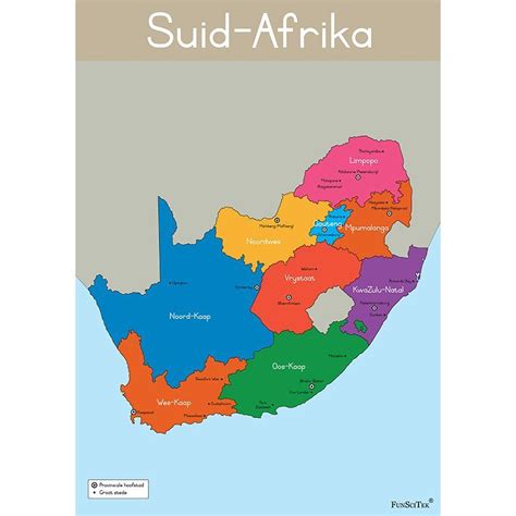 Poster Kaart Suid Afrika A2