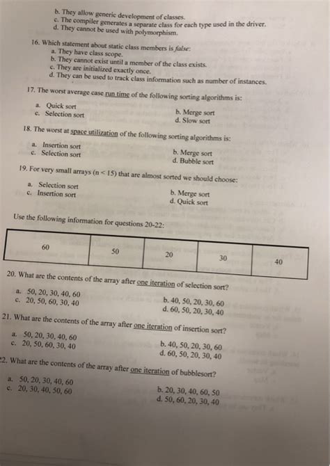 Solved B They Allow Generic Development Of Classes C The