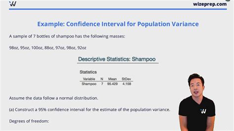 Confidence Interval For Population Variance Wize University