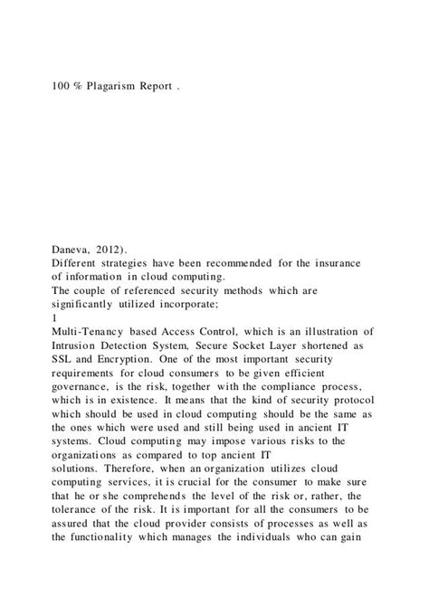 100 Plagarism Report Daneva 2012 D Pdf